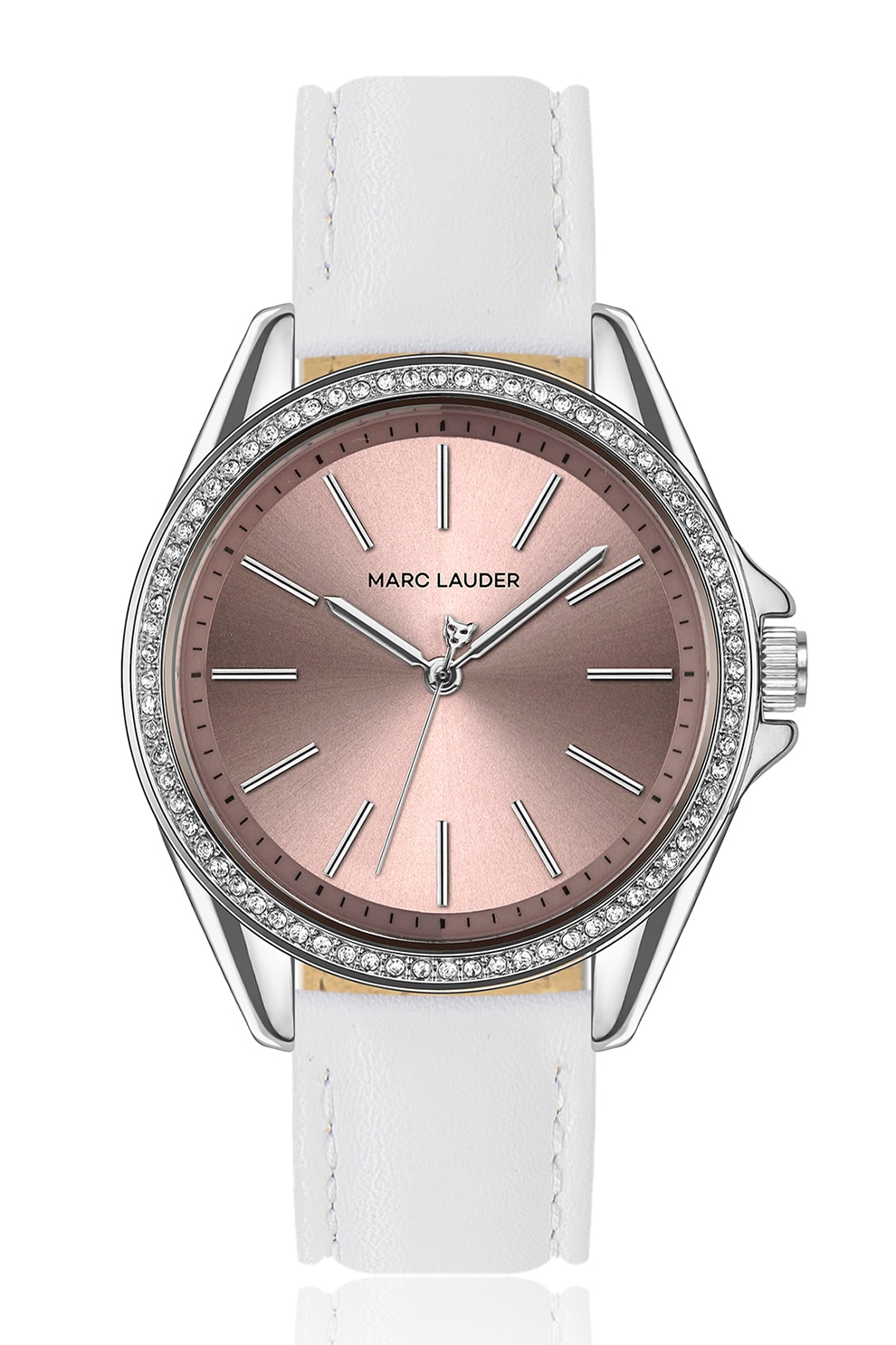 Marc Lauder, Analóg karóra kristályos tokkal, Fehér - eMAG.hu