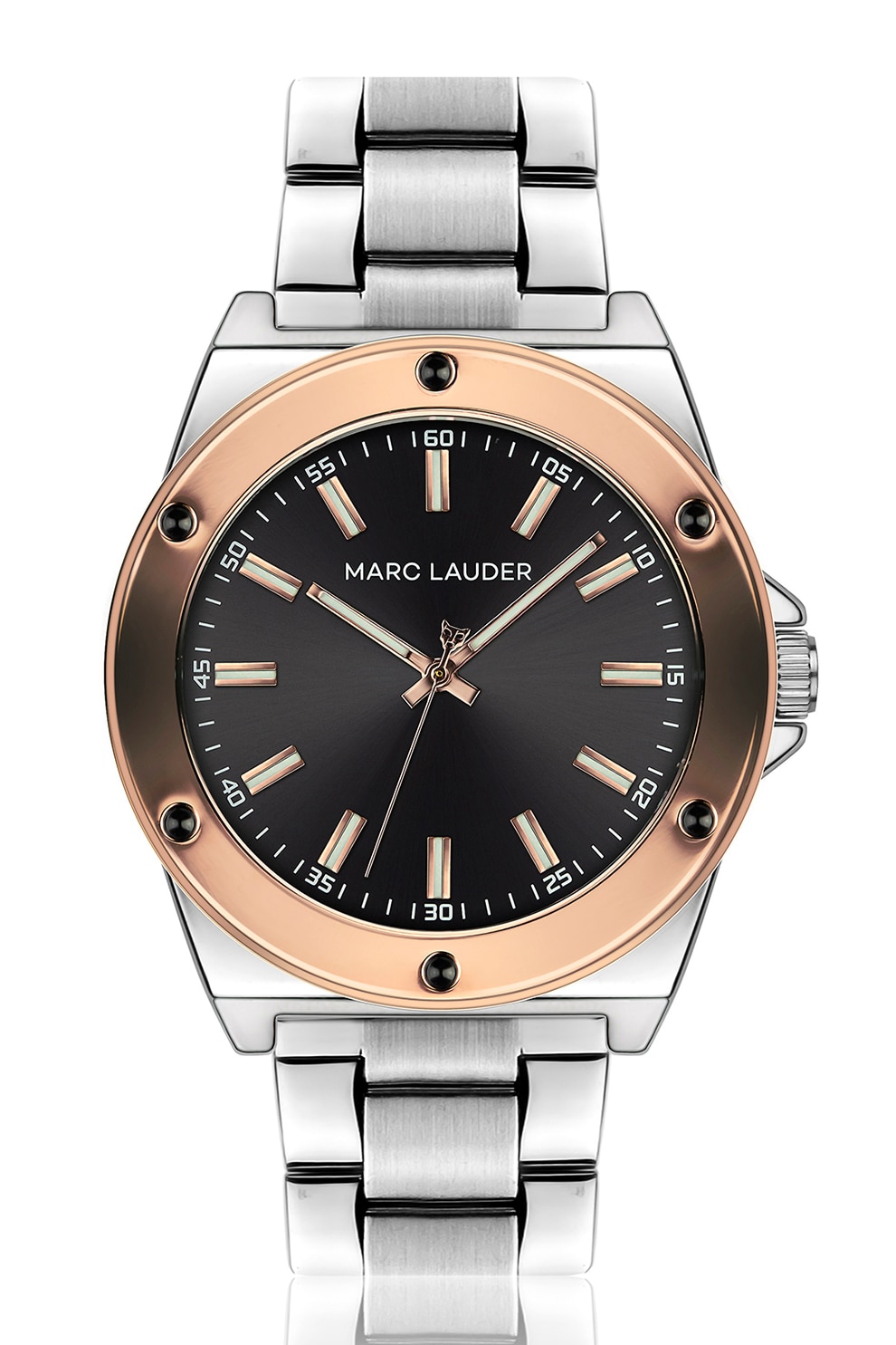 Marc Lauder, Аналогов часовник с метална верижка, Сребрист - eMAG.bg