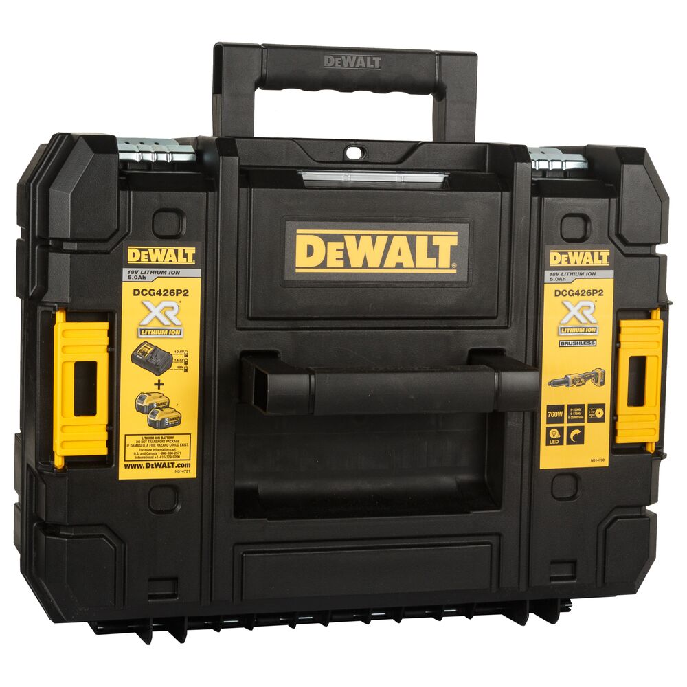 Акумулаторна шлайфмашина, DeWalt, 18V Li-Ion, 2x 5.0Ah, черна/жълта ...