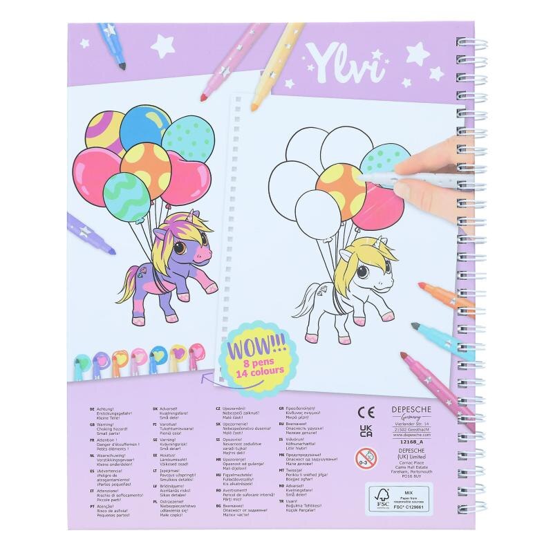 Set creativ - carte de colorat si markere, Depesche, 4 ani, Multicolor ...