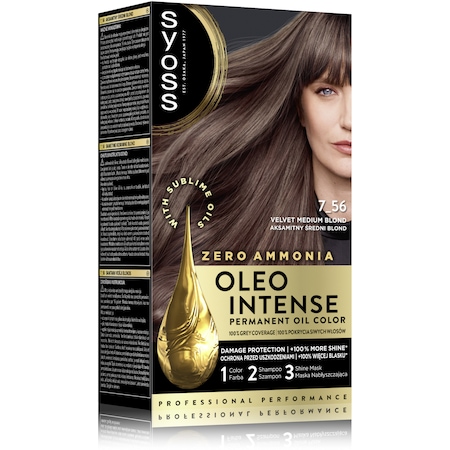 Перманентна боя за коса без амоняк Syoss Color Oleo Intense, 7-56 ...
