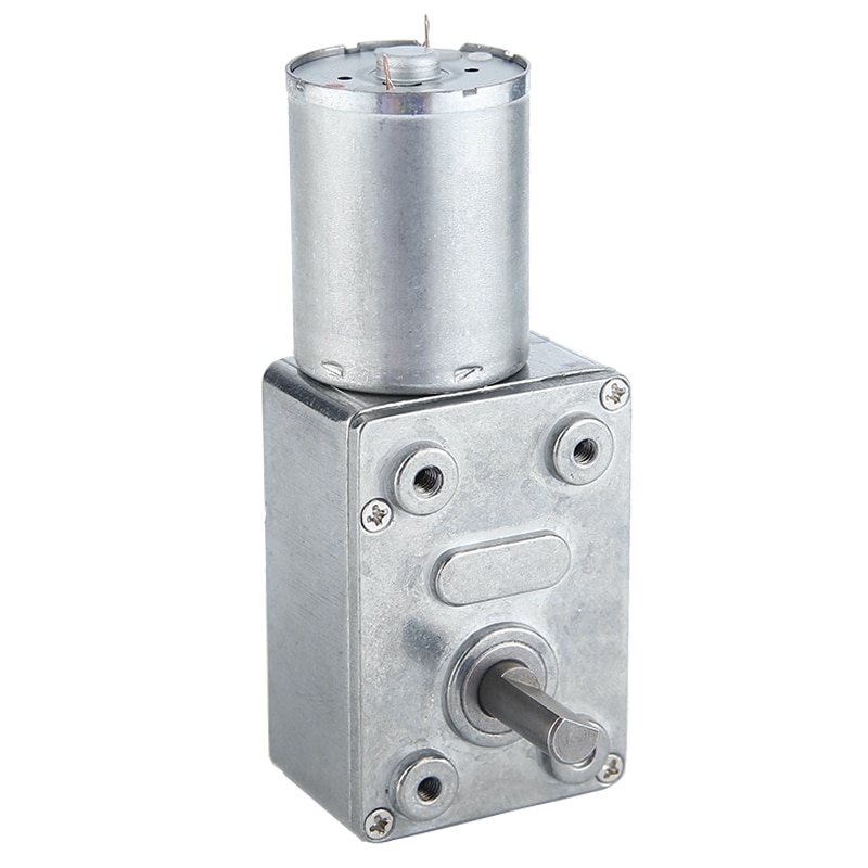 Motor cu reductie cu melc DC 12V, 10KG.CM, 100RPM, set motor electric ...