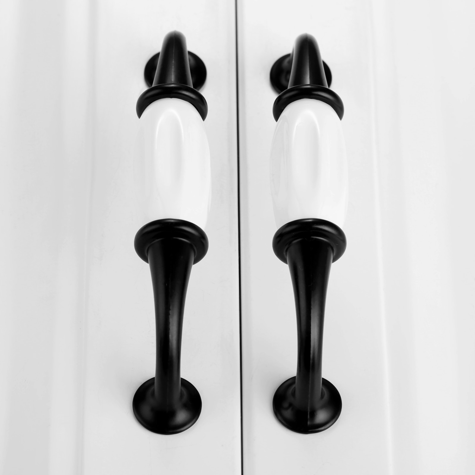 Maner dulap, Ceramica, Alb/Negru - eMAG.ro