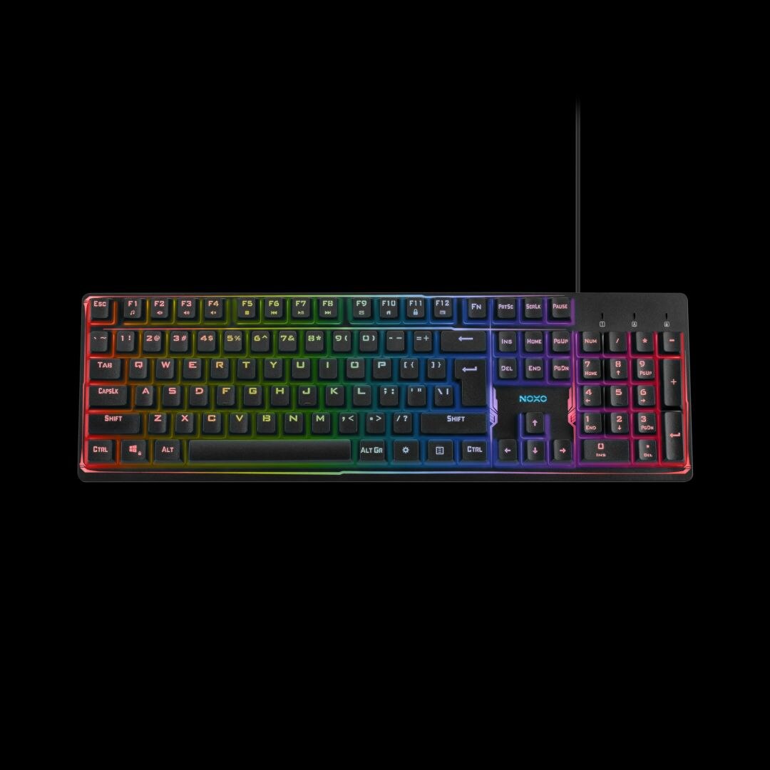 Tastatura gaming Fusionlight, Noxo, Functie iluminare, Negru - eMAG.ro