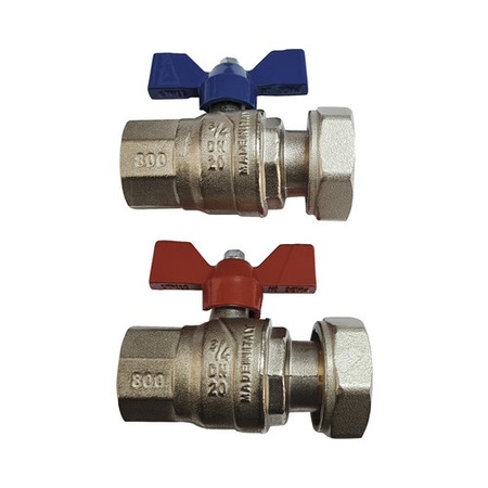 Set robineti cu bila si olandez II 1x3/4" pentru distribuitori Emmeti ...