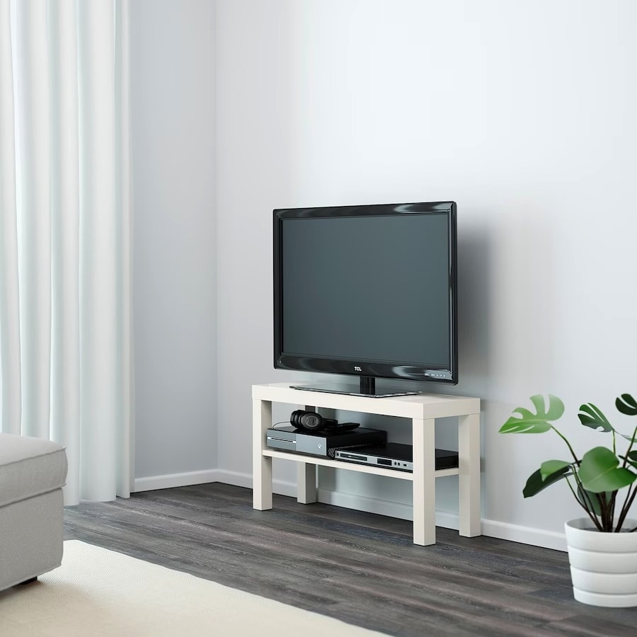 Comoda TV cu raft LACK, alb, 90x26x45 cm - eMAG.ro