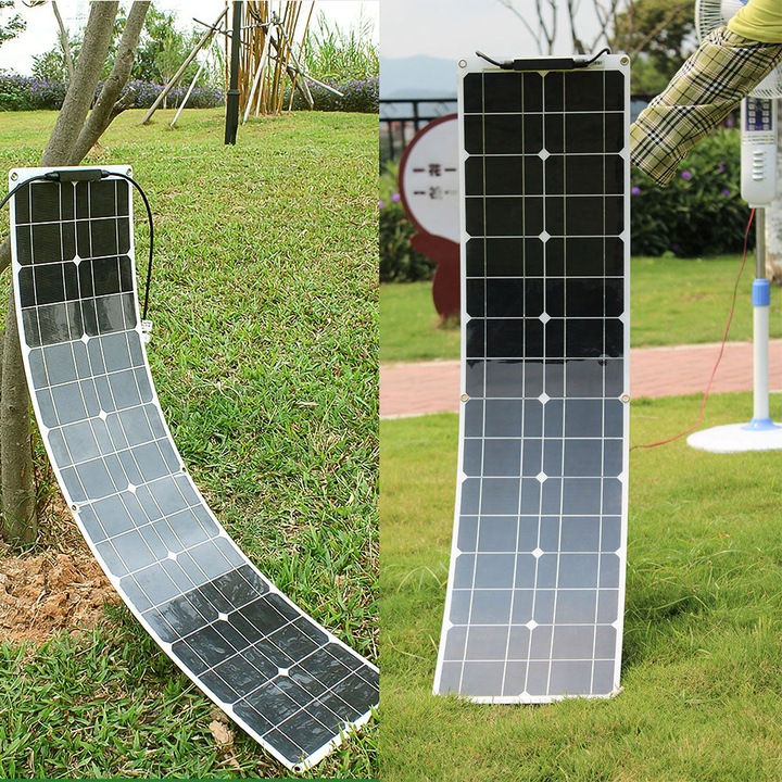 Panou Solar Flexibil Monocristalin 100W, 12V/24V, CE/RoHS - eMAG.ro