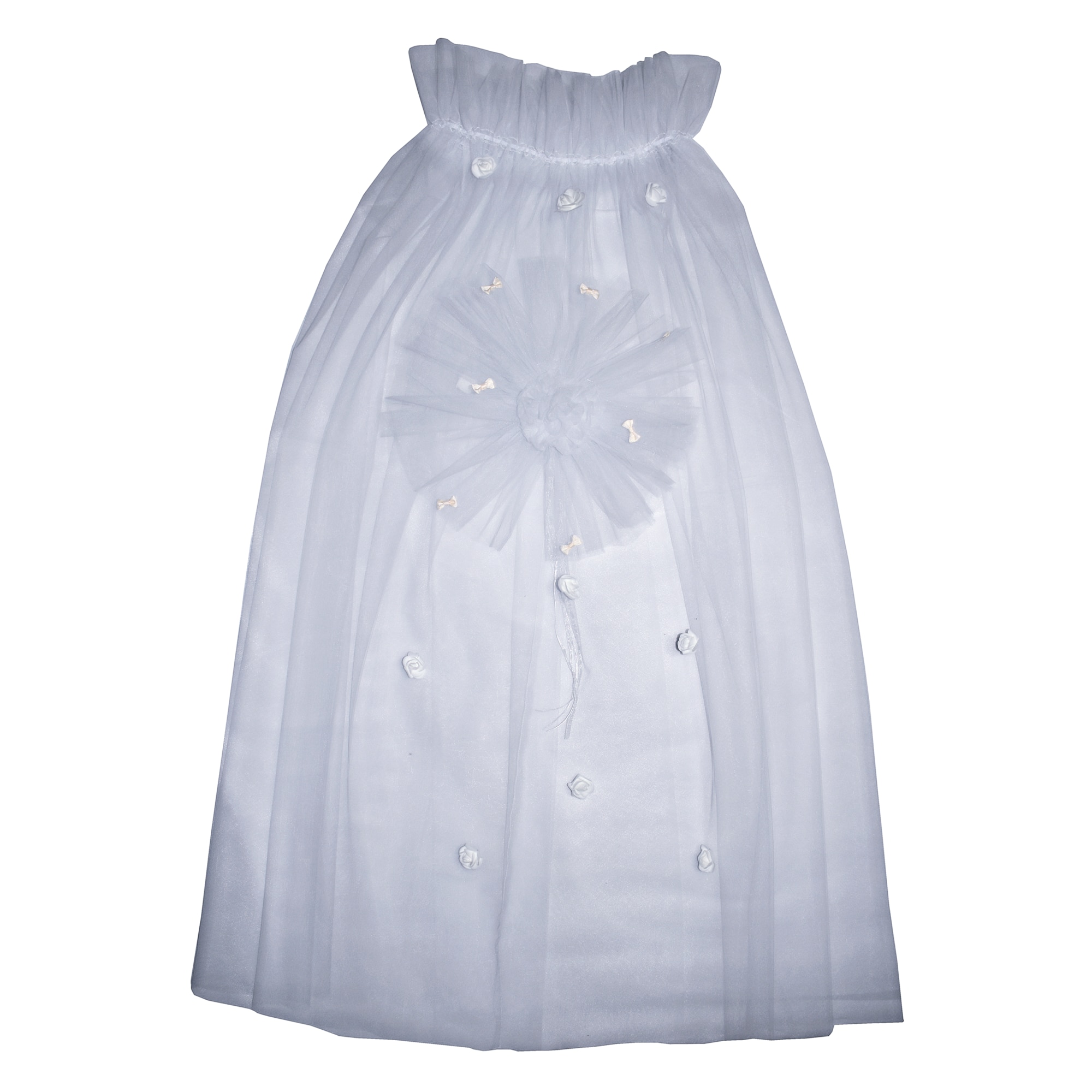 Aranjament cristelnita botez tull alb pur - eMAG.ro