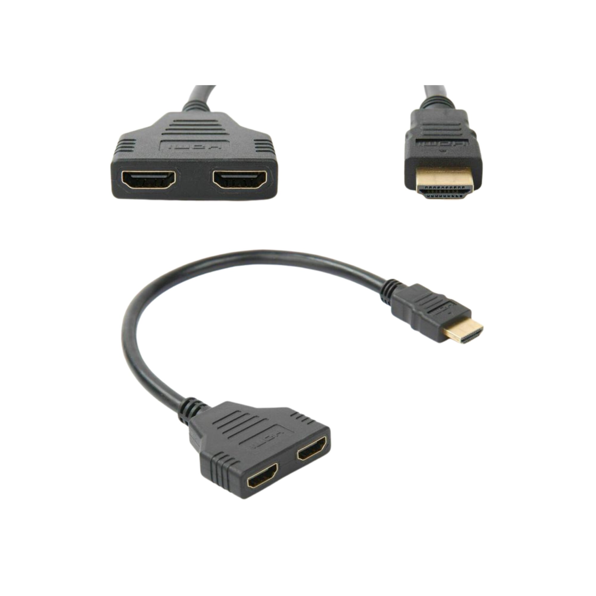 Splitter HDMI to 2xHDMI, pentru Monitor, TV, Proiector, PC, Laptop ...
