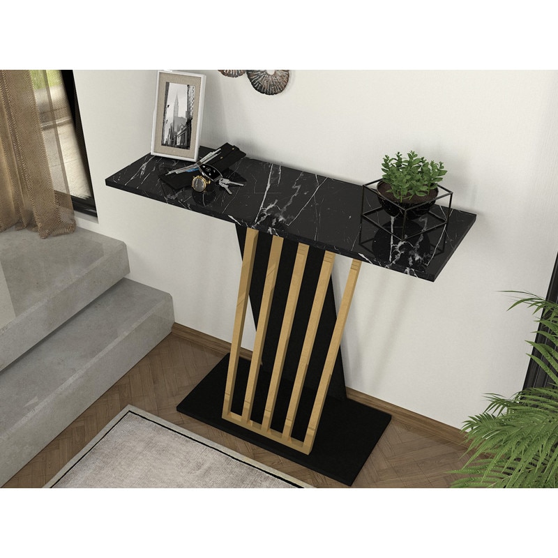 Masa Decor Living/Hol, UnicUtil, 90x29,6x76,8 cm, Negru - eMAG.ro