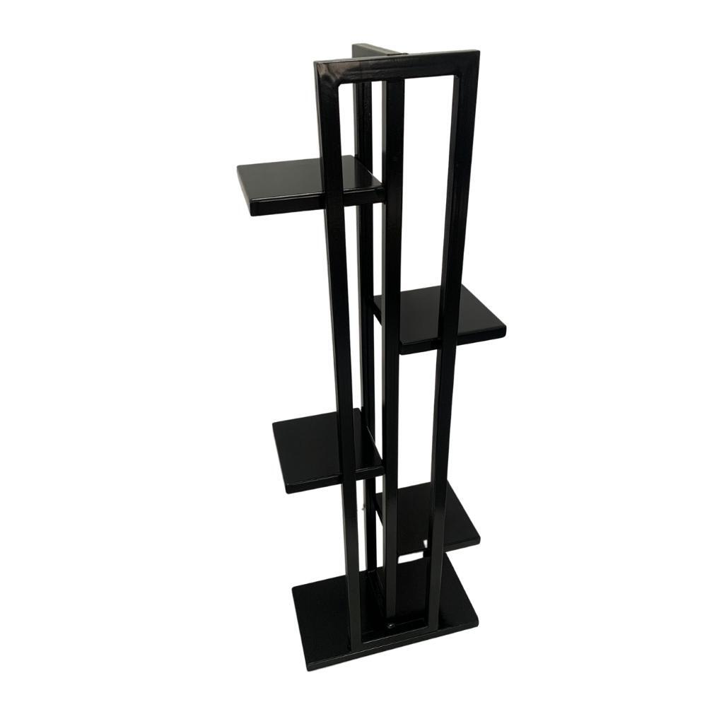 Suport pentru ghivece flori, Negru, 40x20x118 cm, 6 polite - eMAG.ro