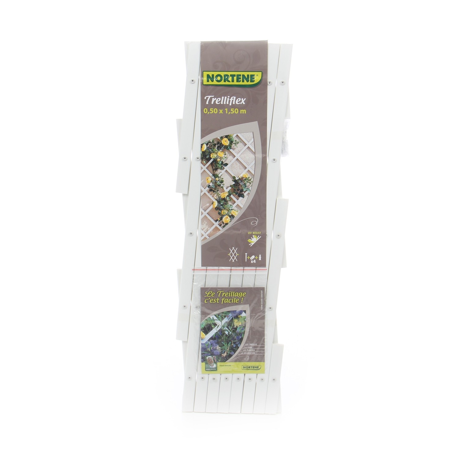 Suport pentru plante Eba®, extensibil, plastic, alb, 50 x 150 cm - eMAG.ro