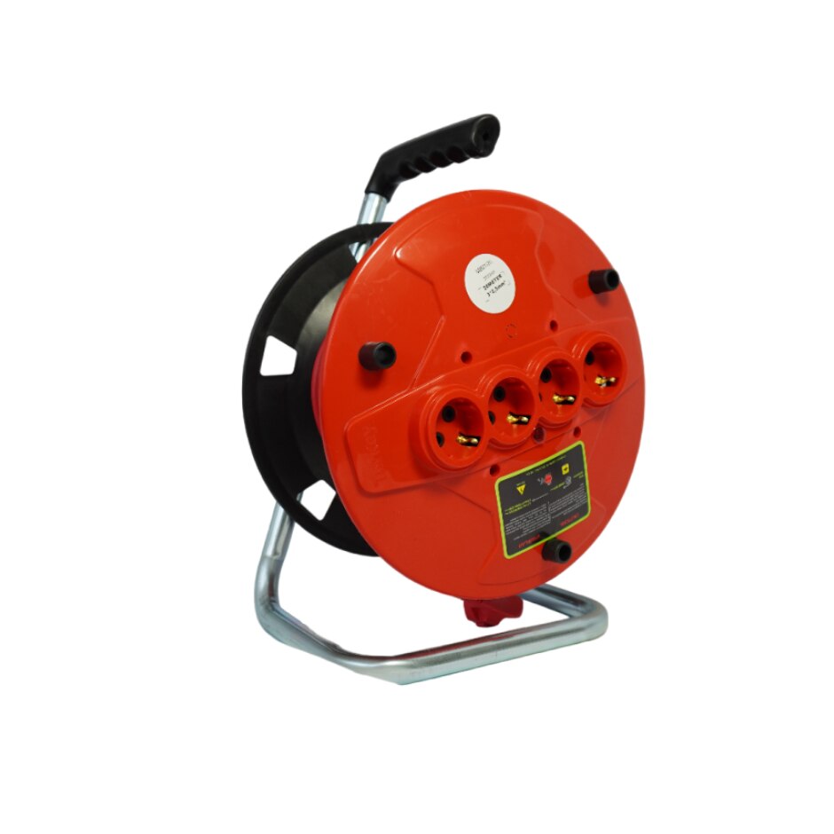Prelungitor Cablu tip Rola pe Tambur, Lungime 20m, 3 Fire de 2.5 mm, 4 ...