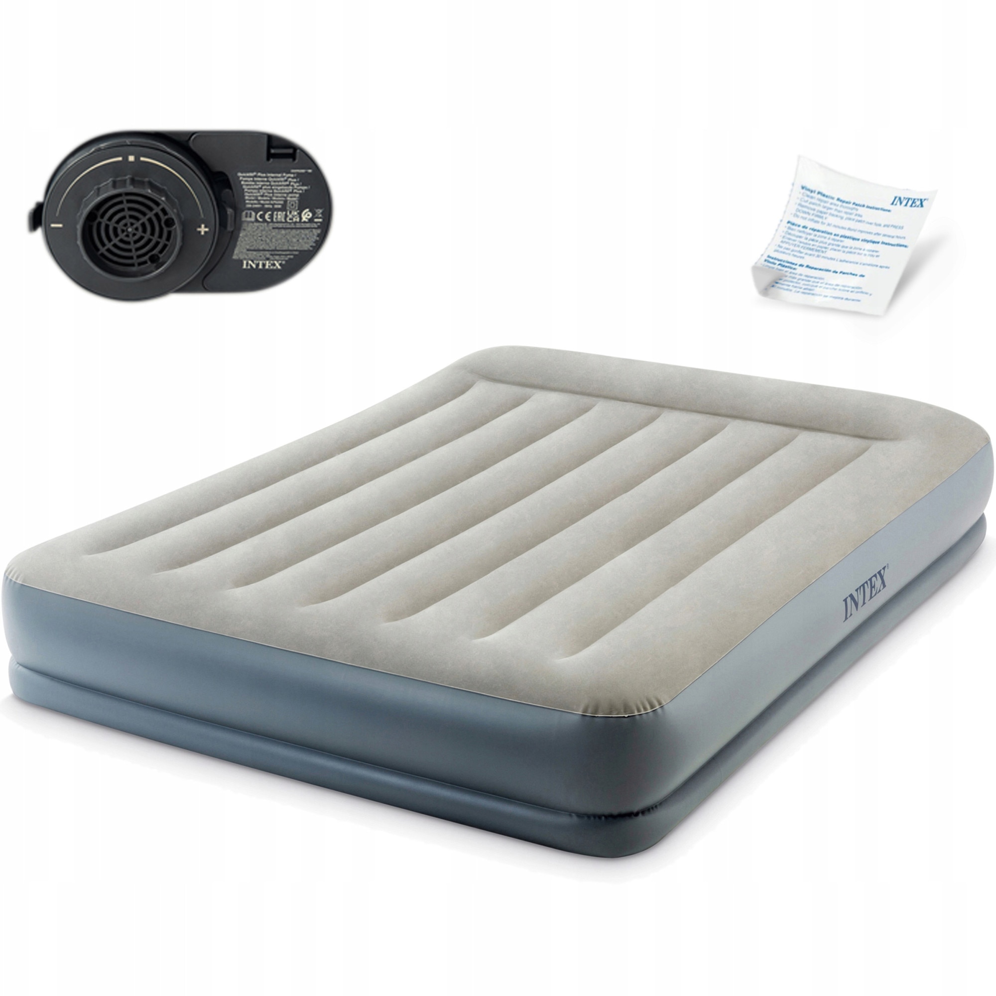 Saltea gonflabila INTEX Pillow Rest "Queen Size", 152x203x30 cm, pompa ...