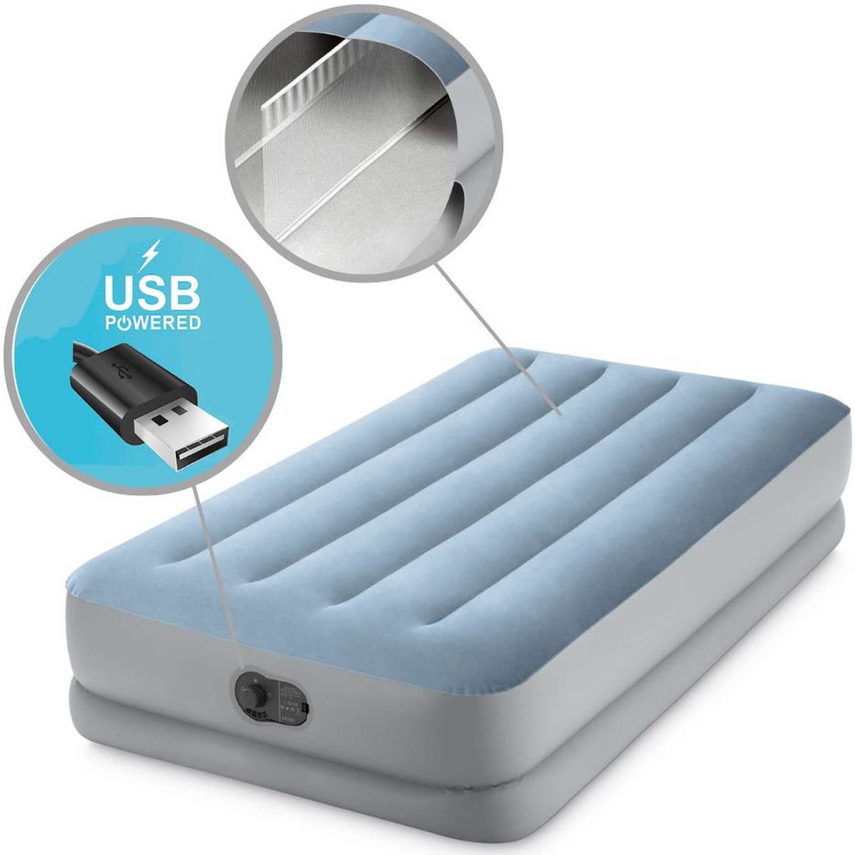 Felfújható matrac INTEX Dura-Beam Comfort "Twin size", 99x191x36 cm ...