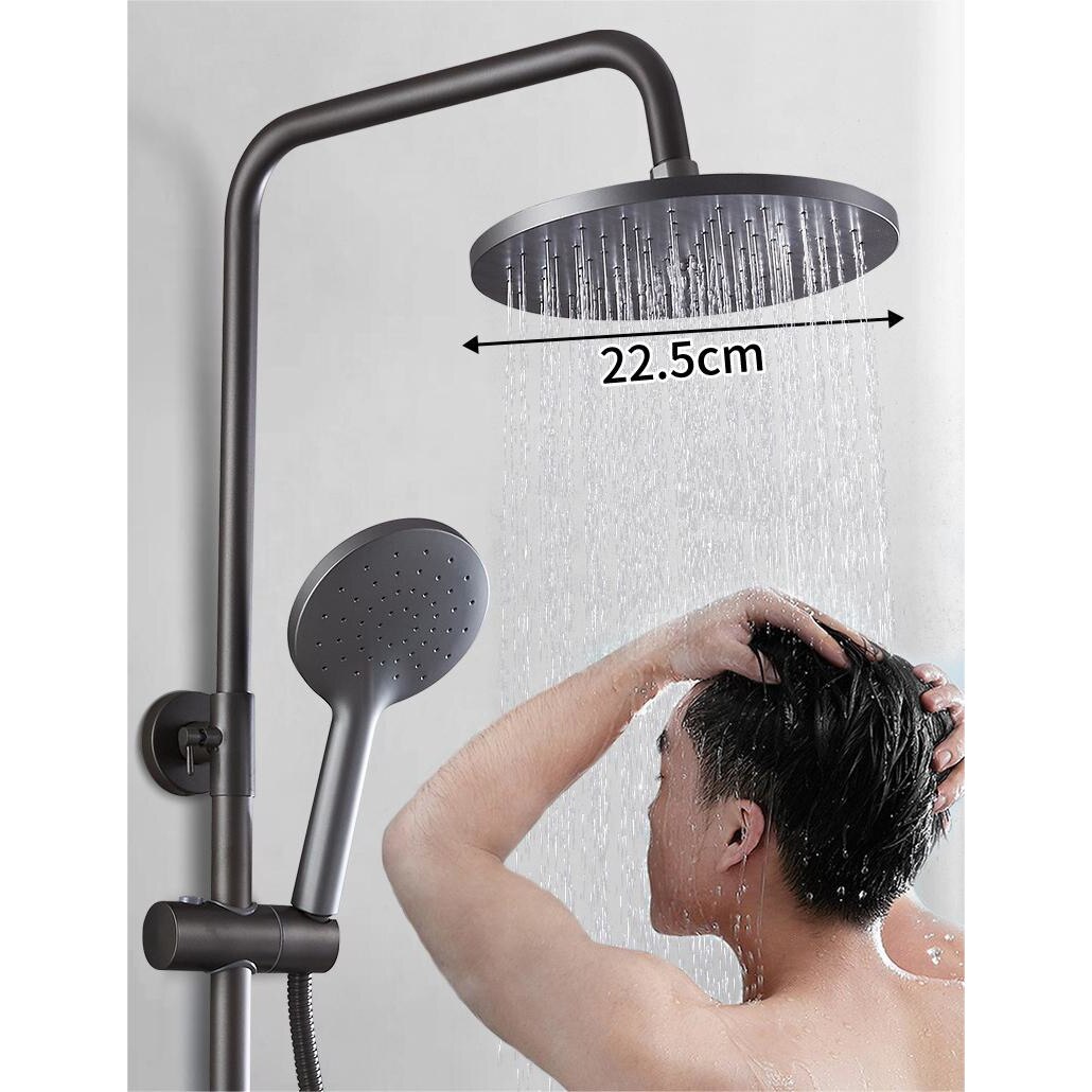 Set de dus, Cupru/Otel, 1.5 m, Negru - eMAG.ro