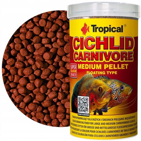 Mancare peste, Tropical Carnivore Medium Pellet 500ml - eMAG.ro