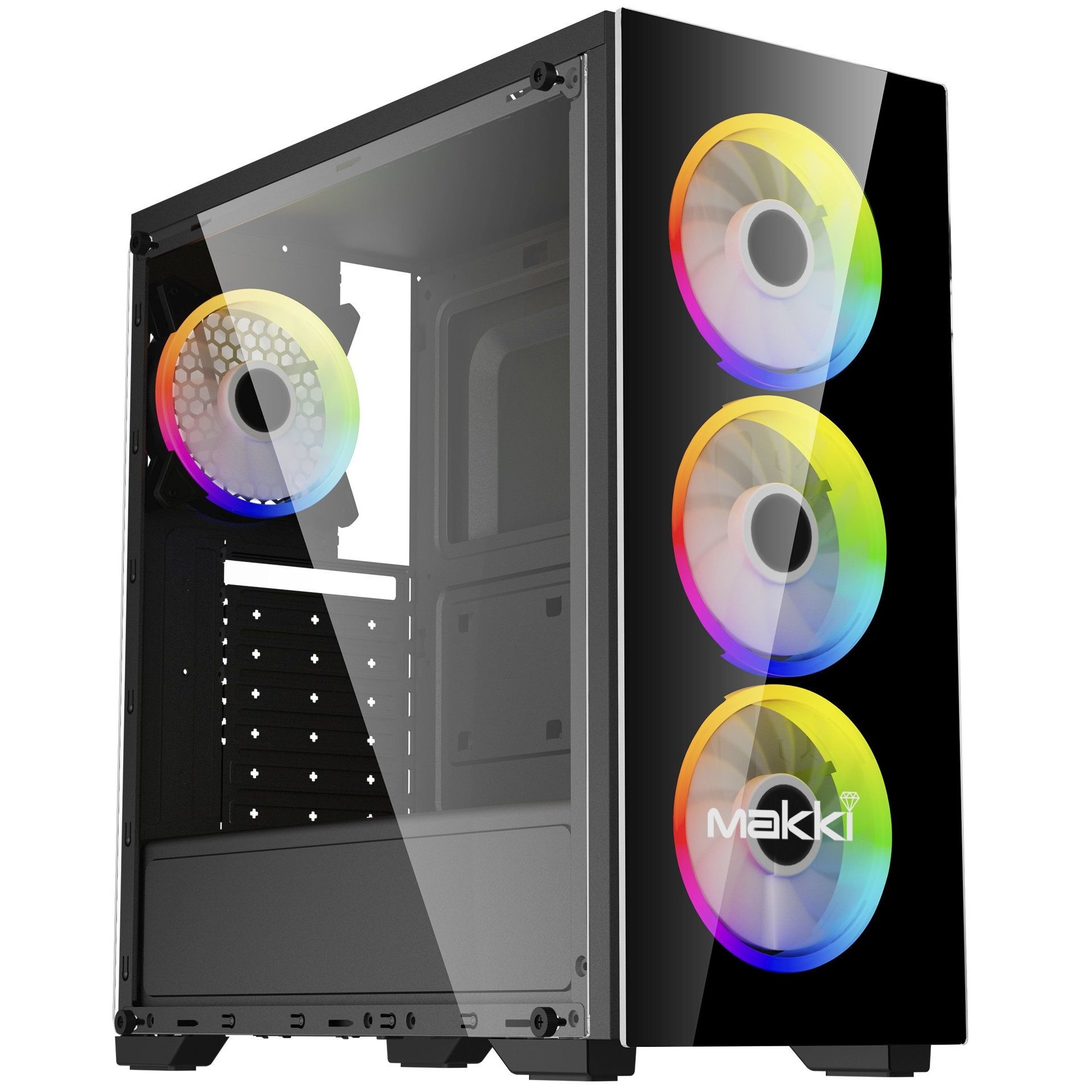 Компютърна кутия Makki A72, Черен, Middle Tower, 0 W - eMAG.bg