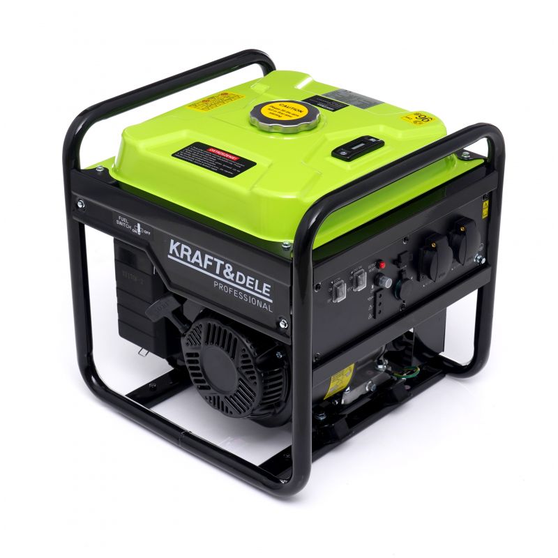 Generator de putere cu invertor, KRAFT&DELE, 4kW/4.3kW, Negru/Verde ...