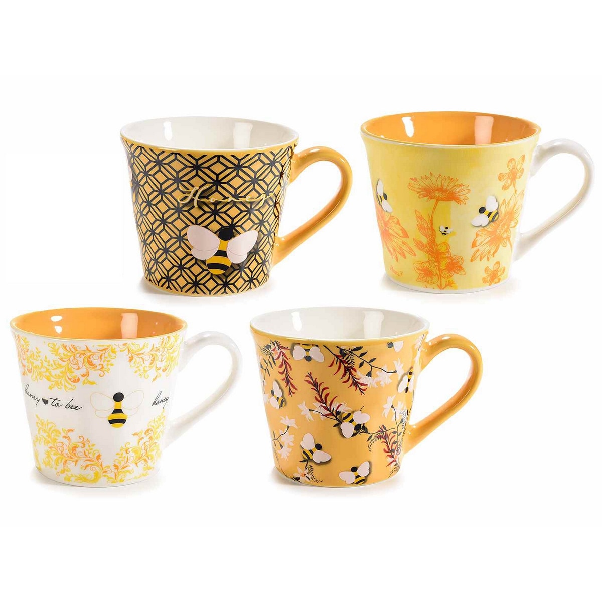 4 db Albinute porcelán bögre készlet 9x8 cm, 240 ml - eMAG.hu