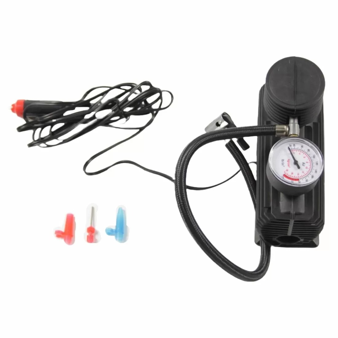 Compresor anvelope cu manometru, 12V, cu priza bricheta - eMAG.ro