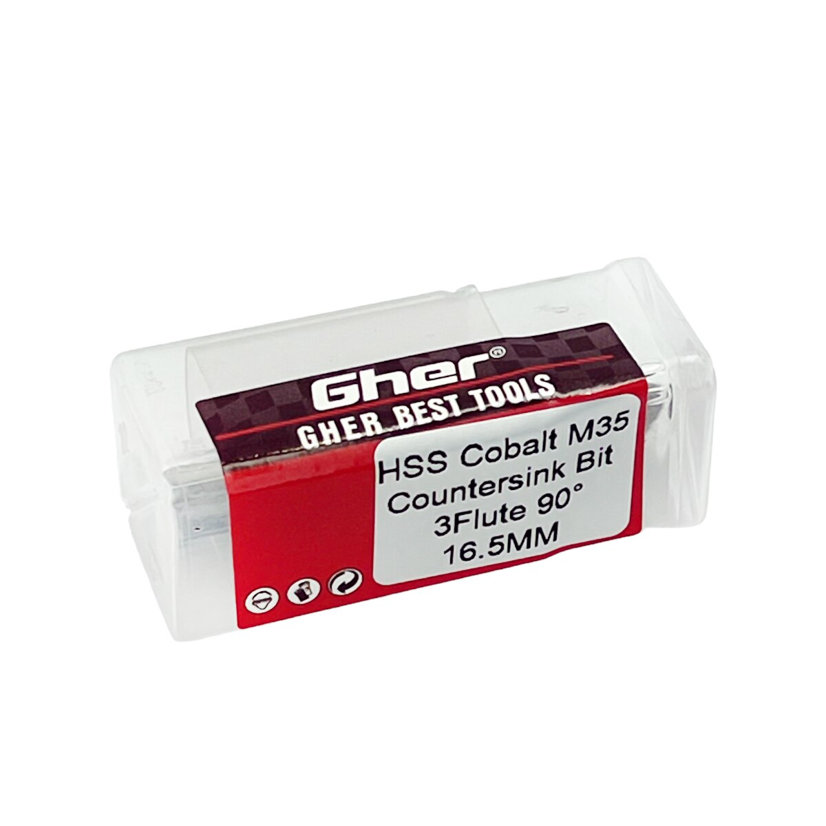 Zencuitor tesitor conic 90°, HSS Cobalt M35, cu coada cilindrica, Ø16.5 ...