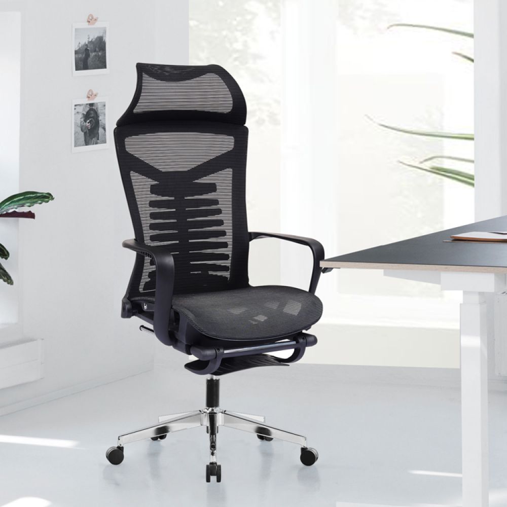 Scaun Ergonomic cu Roti si Suport Picioare, Functie Recliner, 90-170 ...