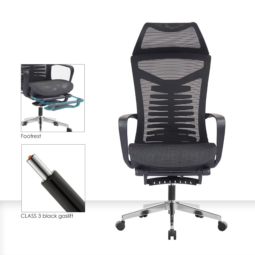 Scaun Ergonomic cu Roti si Suport Picioare, Functie Recliner, 90-170 ...