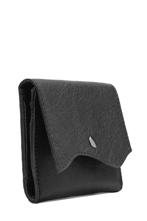 Portofel mini, piele naturala, Koja Concept, negru - eMAG.ro