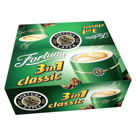 Set 2 x Cafea 3 in 1 Fortuna Classic, 24 Plicuri, 15.2 g - eMAG.ro