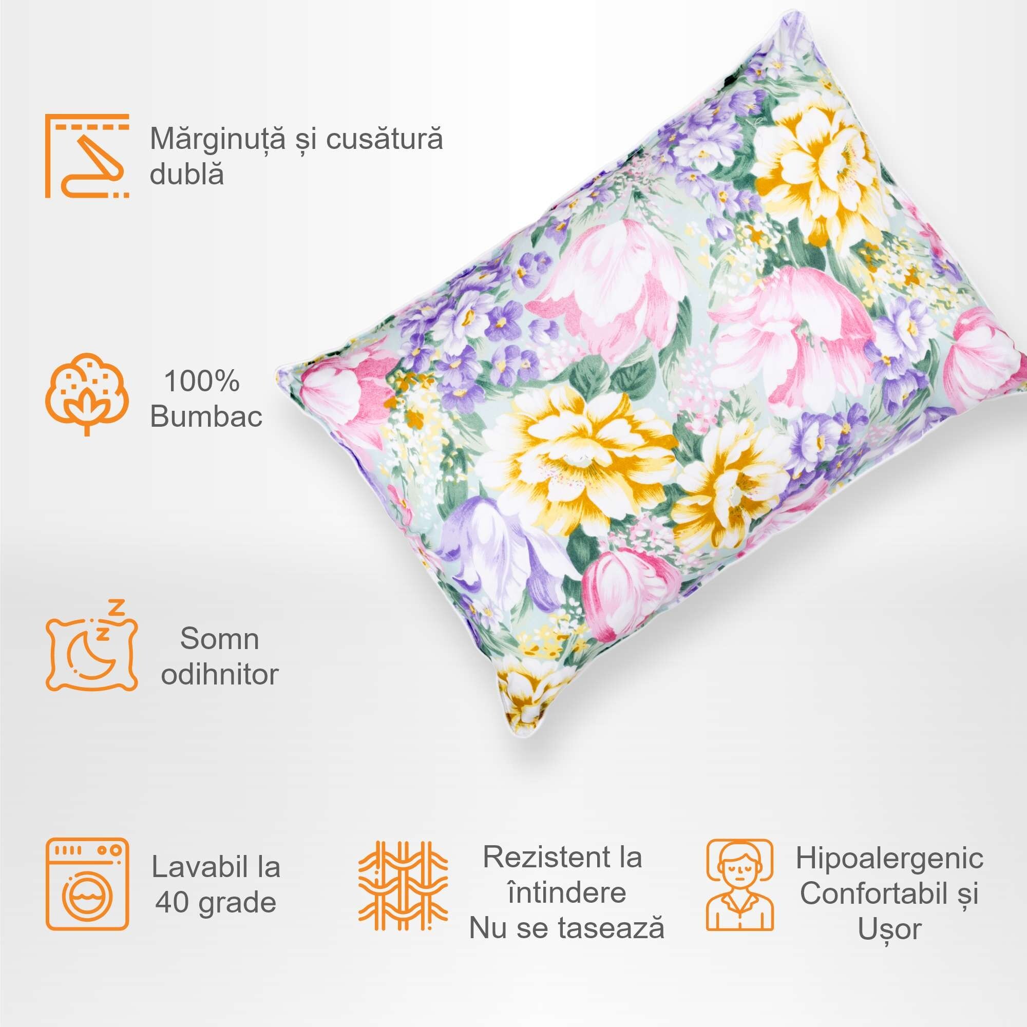 Set de 2 perne Pernador cu 15% puf de gasca si pana pentru copii, 40x60 ...