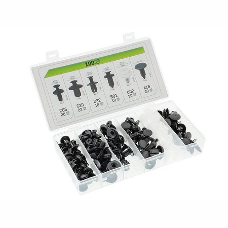 Set 100 cleme si elemente de fixare, 6 marimi diferite, 63688 Carmotion ...