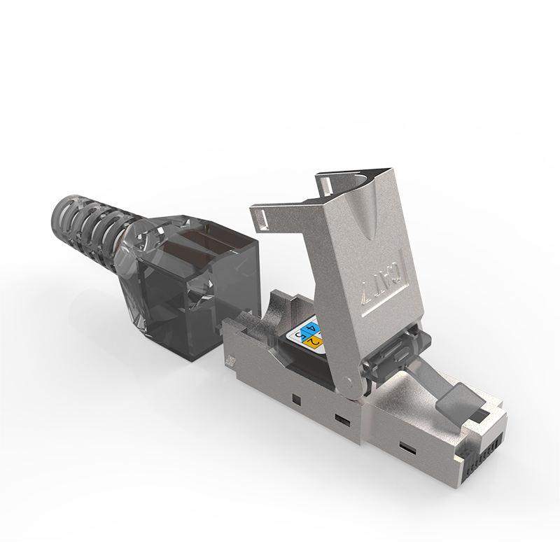 Conector Rj45, Cat. 7, STP, Tool-less Modular, Autosertizare, Negru ...