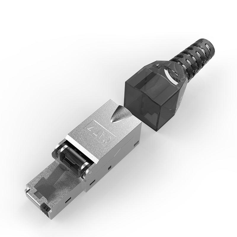 Conector Rj45, Cat. 7, STP, Tool-less Modular, Autosertizare, Negru ...