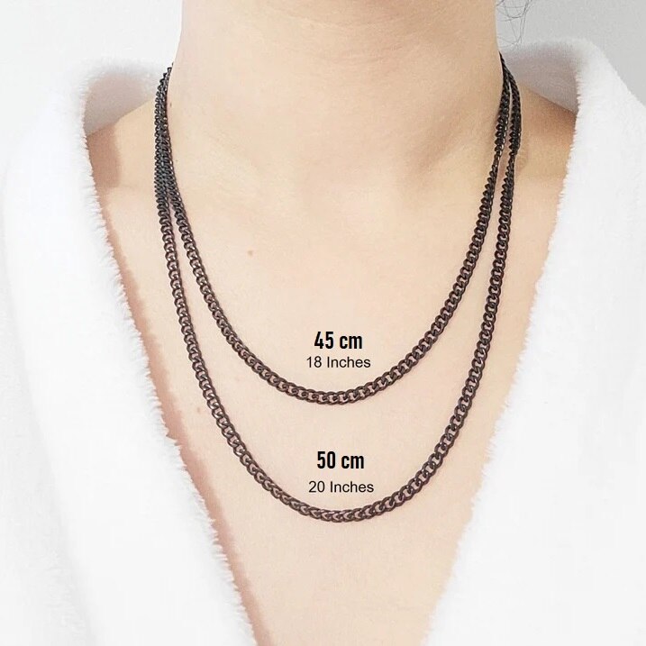 Lant inox cubanez de 3 mm, BeSpecial, LSA11_50, Lungime 50 cm - eMAG.ro