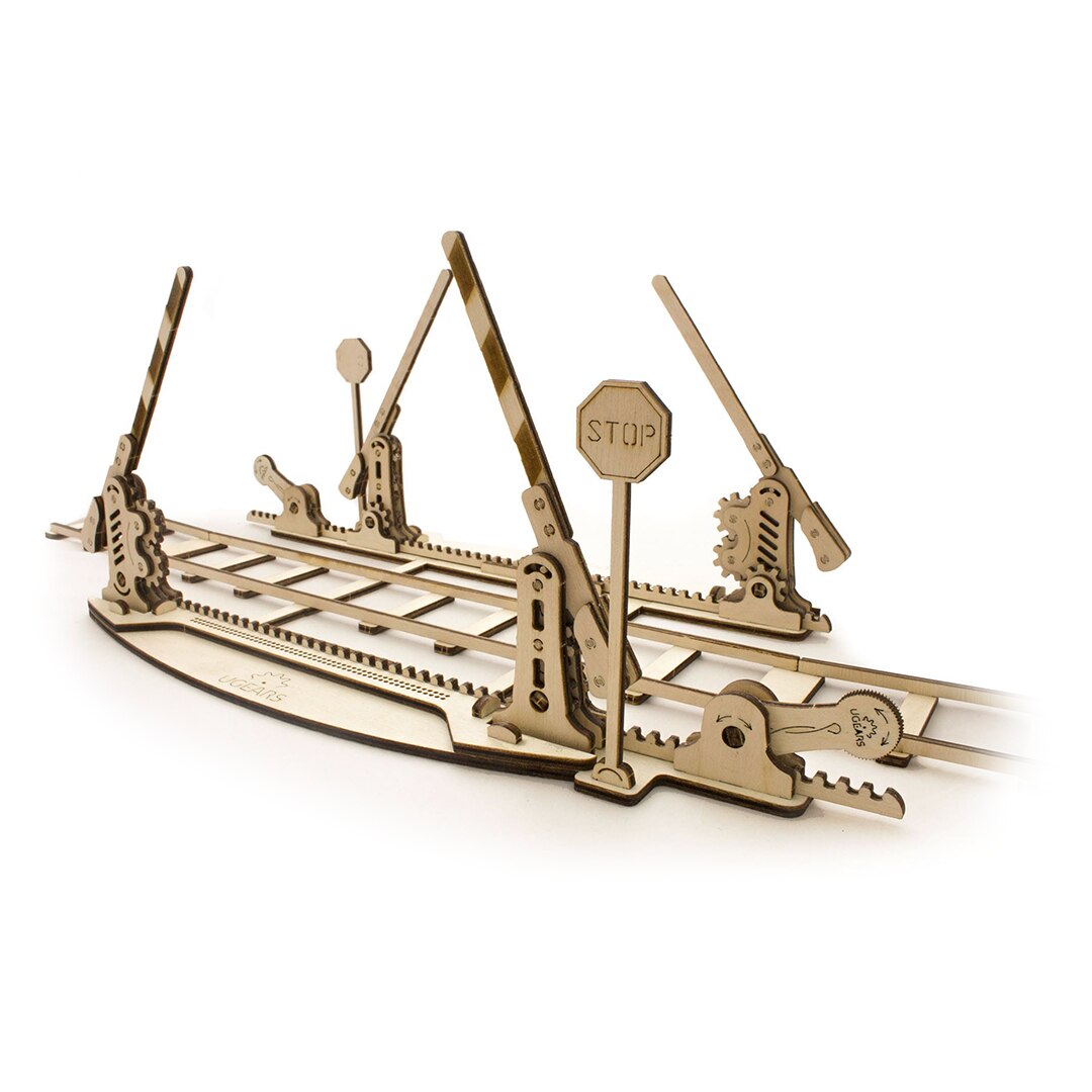 Puzzle mecanic - Sine locomotiva cu abur, Lemn, 200 - eMAG.ro