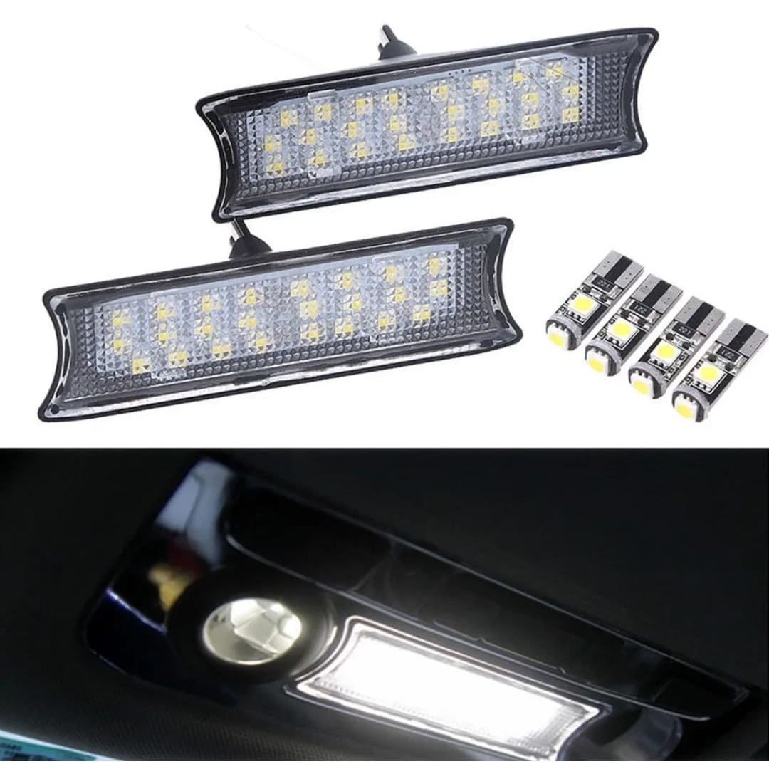 Set 2 Lampi LED Plafoniera Fata si Spate dedicate BMW E90 E91 E92 + 4 Becuri LED T10 AutoREY ...