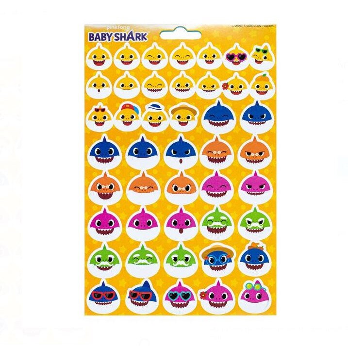 Set 200 stickere Baby Shark Albastru - eMAG.ro