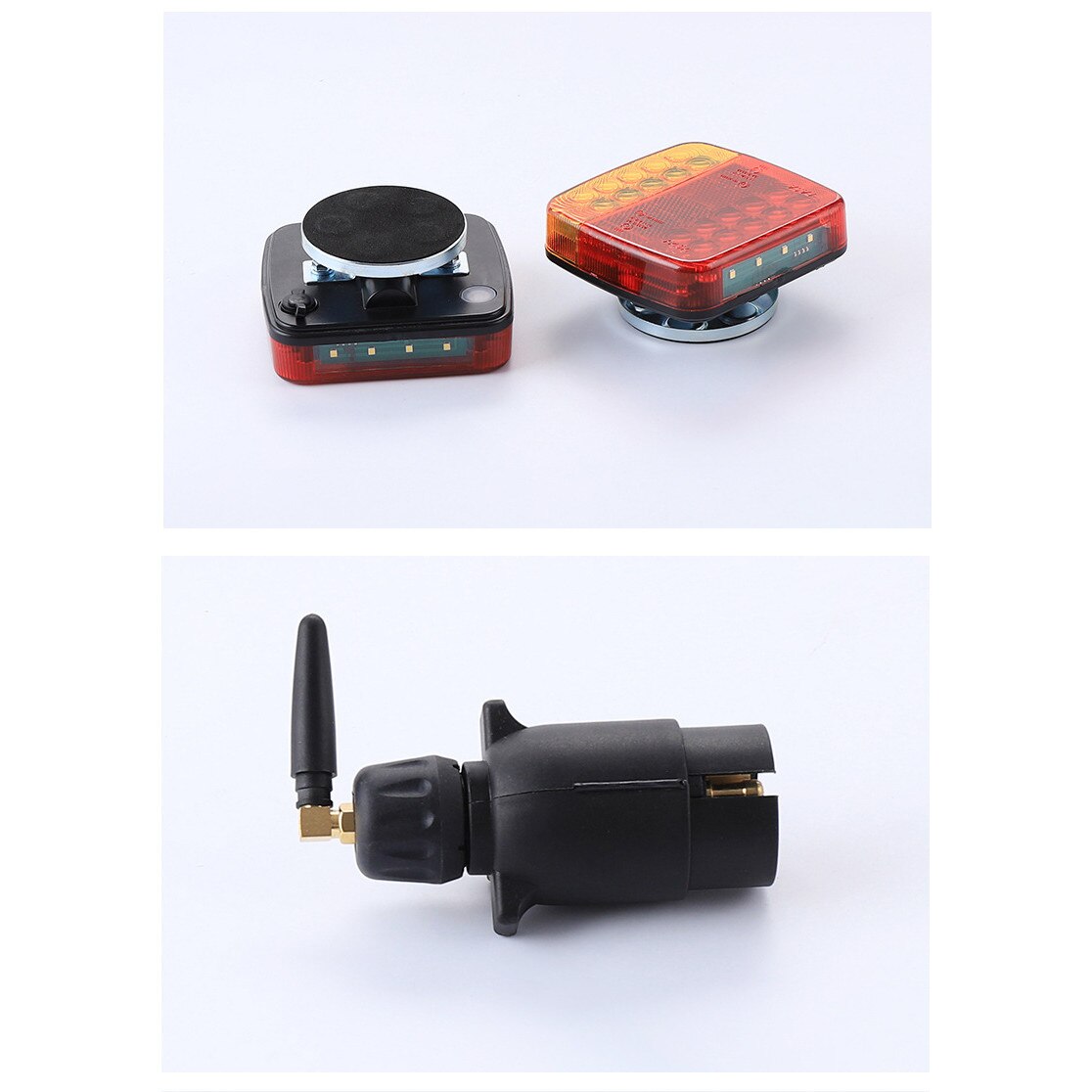Set 2 stopuri cu Led pentru remorca, GIORY®, magnet si priza cu 7 pini ...