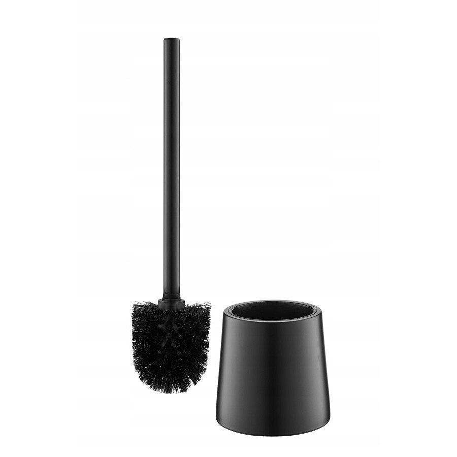 Perie wc, Galicja, Inox/ Plastic, 12 x 12 x 39 cm, Negru - eMAG.ro