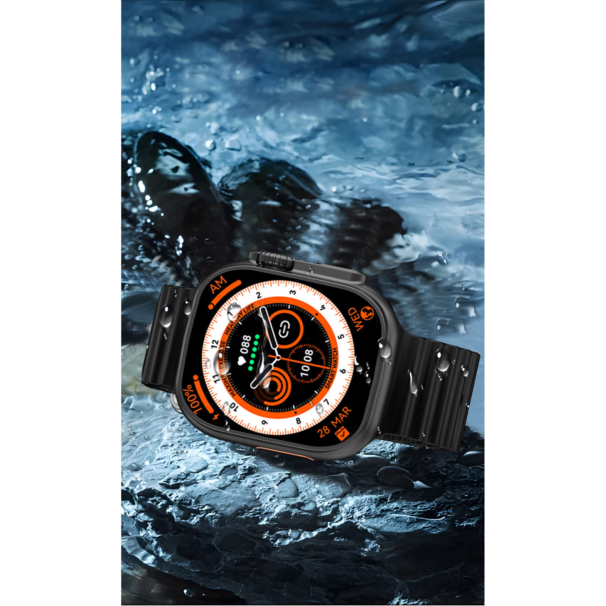 Ceas Smartwatch Ultra Watch™ Plus IdealStore, Ecran tactil de 2.1 HD ...