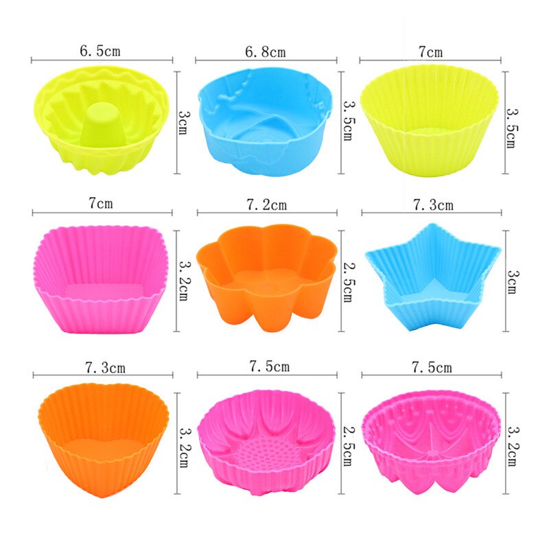Set 36 forme pentru prajituri, CeruleTree, Silicon, Reutilizabile ...