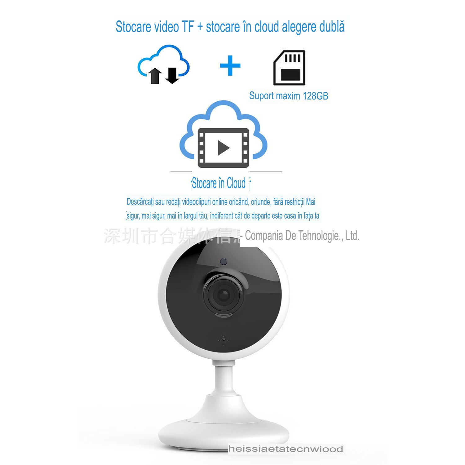 Baby Monitor, Wireless, Full HD, Monitorizare Video Audio Bebelusi, cu ...