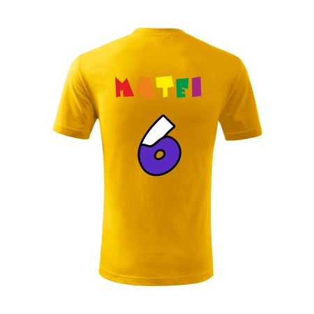 Tricou personalizat "Numberblocks - Happy Birthday ", Galben, 6 ani ...