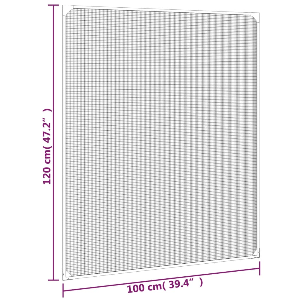Plasa insecte magnetica pentru ferestre vidaXL, antracit, 100x120 cm ...