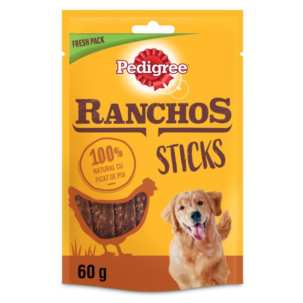 Kutyacsemege Pedigree Ranchos Botok, csirke, 10x60g - eMAG.hu