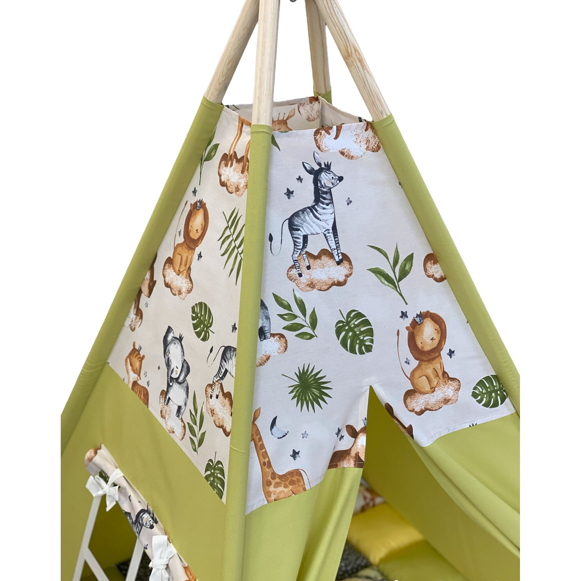 Cort de joaca teepee Safari cu saltea inclusa, Inaltime 165cm - eMAG.ro