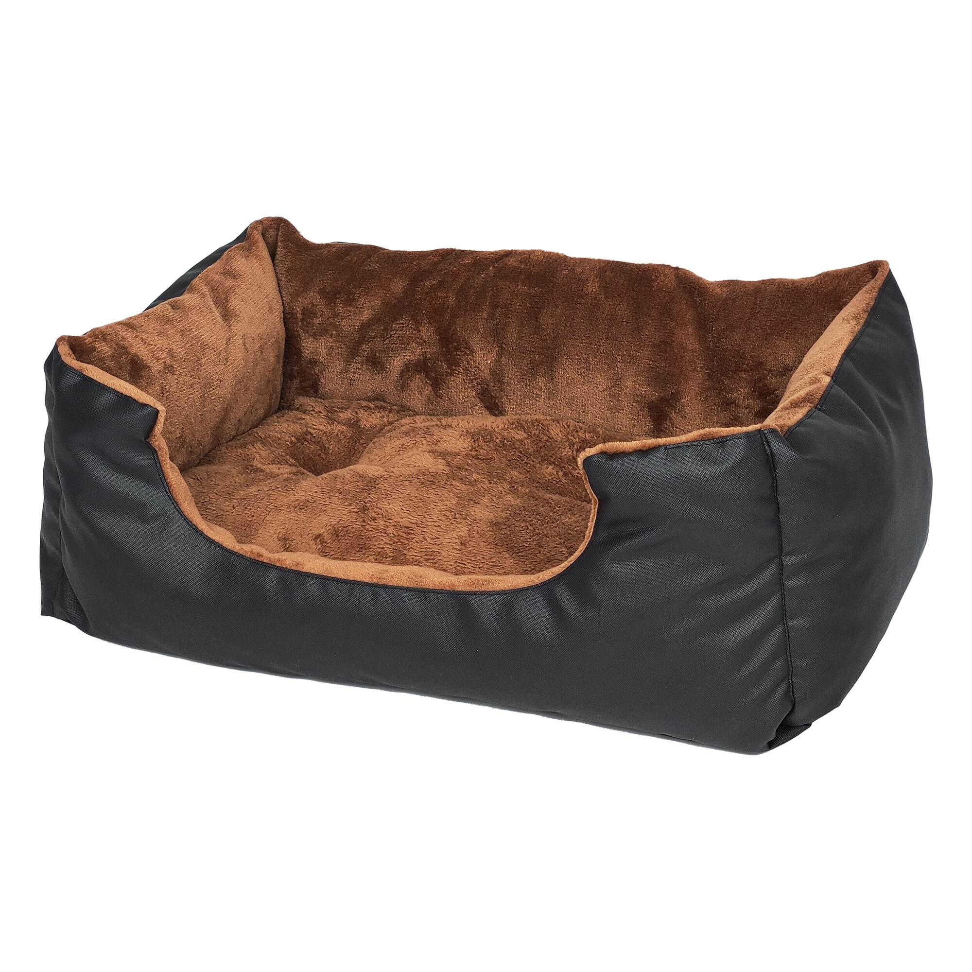 Culcus pentru caini si pisici Chocolate Brown, 70x90 cm, cu perna ...