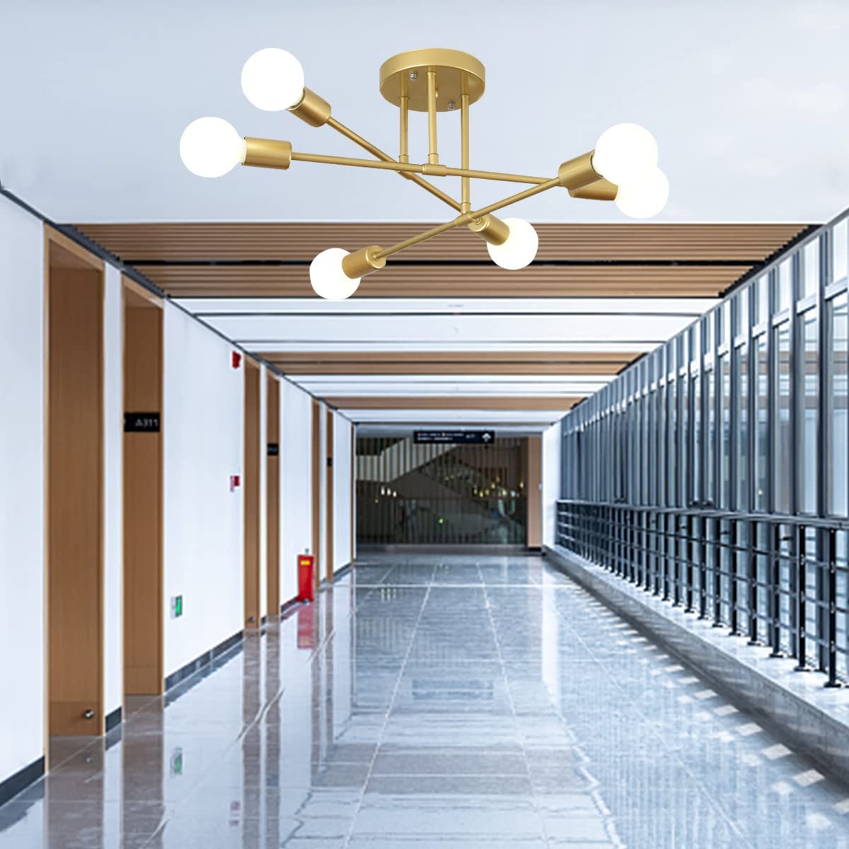 Candelabru modern Nordic, soosable®, Lumina LED lustra 6, E27 diverse ...