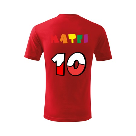 Tricou personalizat "Numberblocks - Happy Birthday ", Rosu, 10 ani, 134 ...
